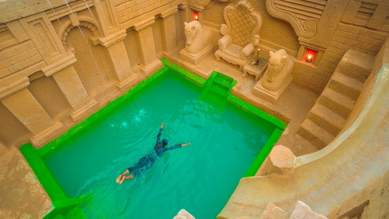 How To Build the Most Beautiful Underground House villa with Swimming ...